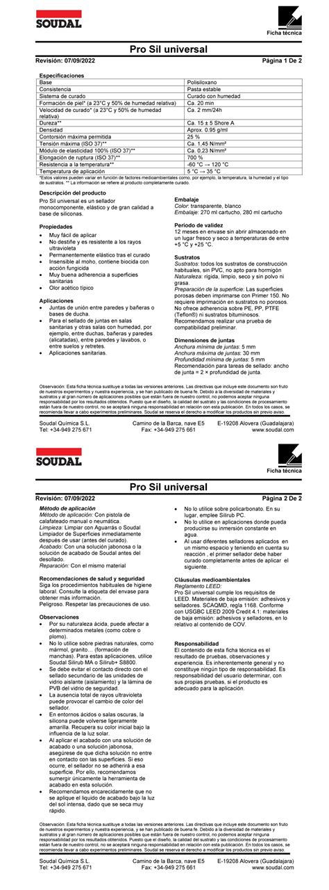 Silicona Acética Prosil con Fungicida Pro Sil 270 ml Transparente