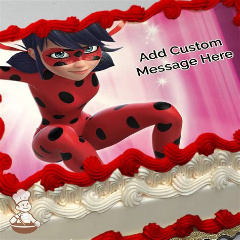 Ladybug Birthday Party Cakes Miraculous And Noir Cake Topper