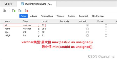 Mysql求int、varchar里的最大、最小值sql查询一列varchar最小值 Csdn博客