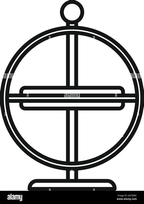 Physics Gyroscope Icon Outline Vector Momentum Accelerometer Stock Vector Image And Art Alamy