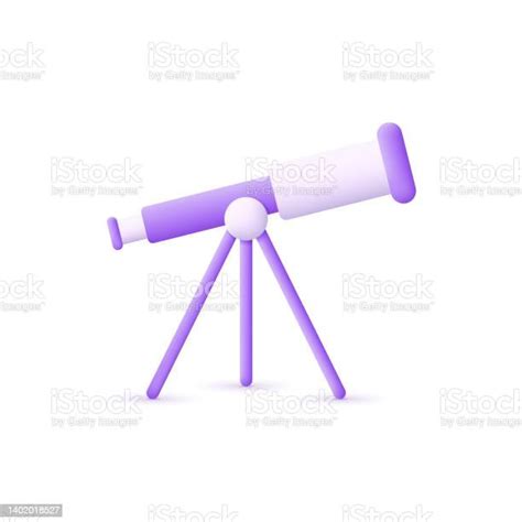 흰색 배경에 고립 된 3d 망원경 망원경에 대한 스톡 벡터 아트 및 기타 이미지 망원경 컴퓨터 그래픽 손잡이형 망원경