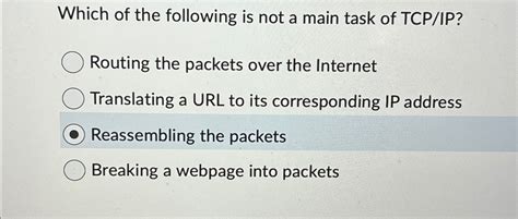 Solved Which Of The Following Is Not A Main Task Of Chegg