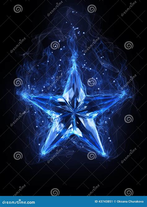 Blue Star Stock Image Image Of Light Bizarre Black 43743851