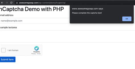 Hcaptcha Demo Using Php My Awesome Moments
