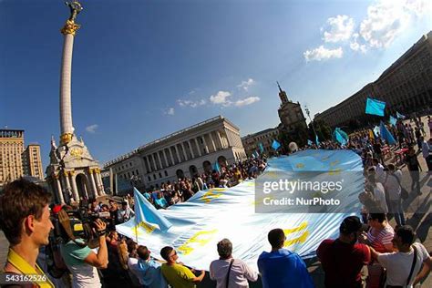 Crimean Tatars Flag Photos And Premium High Res Pictures Getty Images