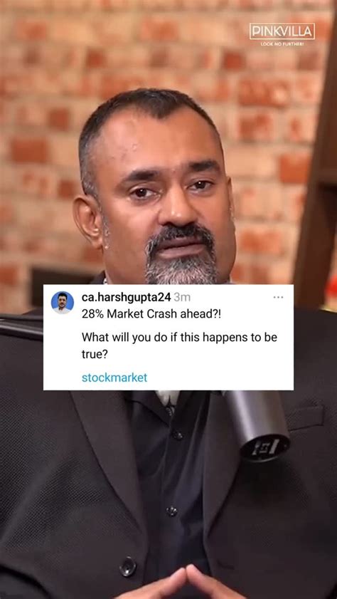 Harsh Gupta 28 Market Crash Ahead Finance Stockmarket Money