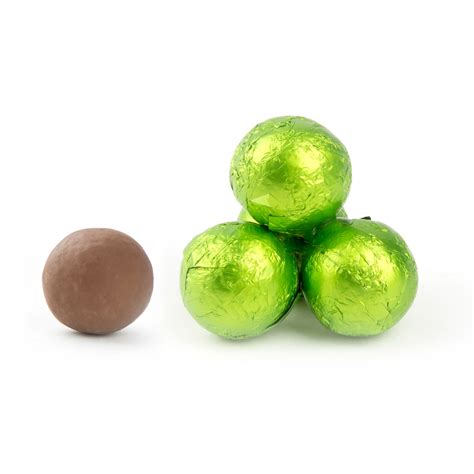Kiwi Green Foiled Milk Chocolate Balls • Foiled Milk Chocolate Balls