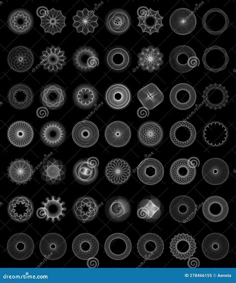 Vector Turning Rosettes Pattern 278466155