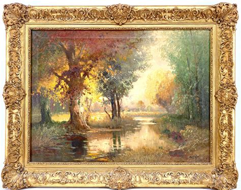 Lot Signed Landscape Oil On Canvas