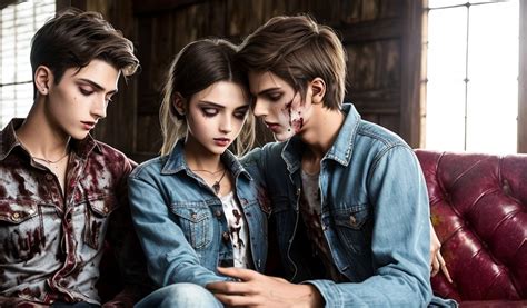 A Male Zombie Uses His Hand To Squeeze A 16 Year Old Female Arthubai