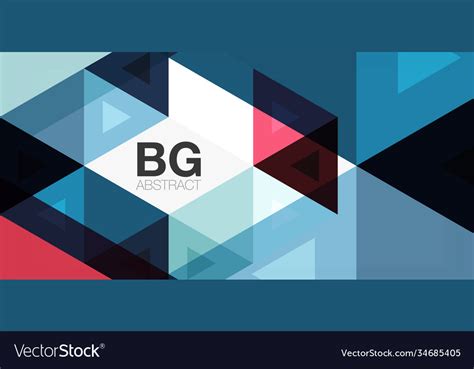 Mosaic Triangle Pattern Abstract Background Vector Image