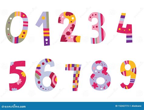 Icy Numbers From 1 To 10 Royalty Free Stock Image