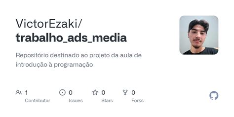 GitHub VictorEzaki trabalho ads media Repositório destinado ao