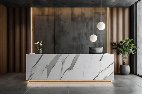 Premium Photo Professional Welcome At The Office Reception Desk