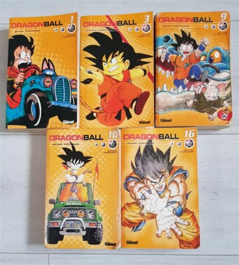 Lot 5 Manga Dragon Ball Tome Double Akira Toriyama Glenat Eur 1990