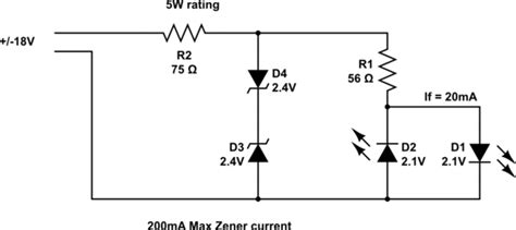 Voltage Clipping Calculate Resistor Value In Zener Clipper Circuit
