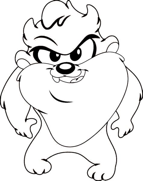 Desenho De Taz Baby Para Colorir Tudodesenhos