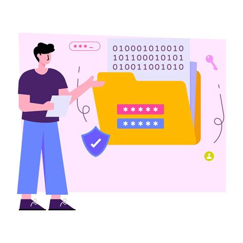 Creative Design Illustration Of Folder Password 14235657 Vector Art At