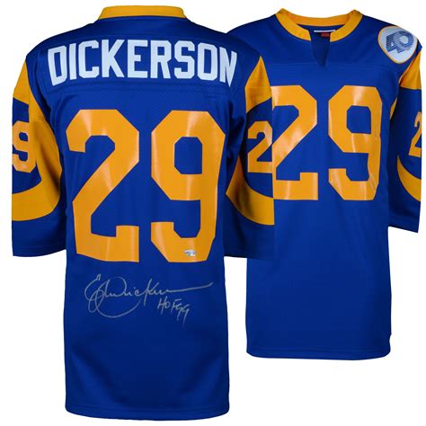 Eric Dickerson Los Angeles Rams Autographed 1985 Throwback Mitchell