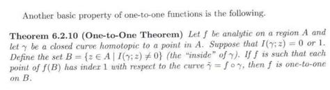 Solved Theorem 6 2 10 One To One Theorem Let F Be Analytic