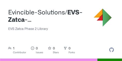 Github Evincible Solutionsevs Zatca Sdknetframeworklib Evs Zatca