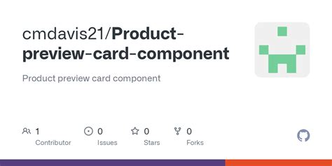Github Cmdavis21product Preview Card Component Product Preview Card Component