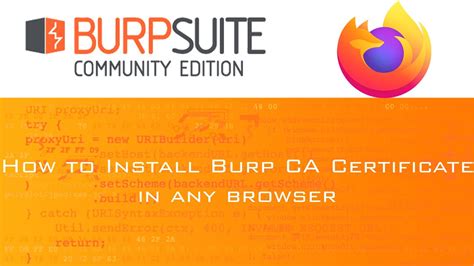 How To Install Burp Certificate In Firefox Browser Youtube