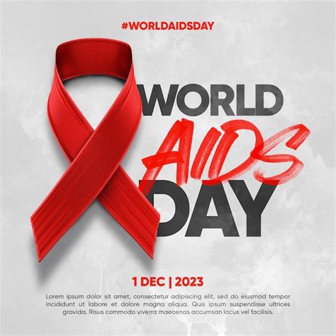 Modelo De Mídia Social Para Feed Do Dia Mundial Da Aids 1º De Dezembro