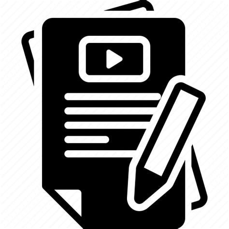 Scripts Writing Calligraphy Notepad Paper Pencil Article Icon
