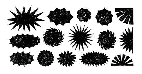 들쭉날쭉한 크레용 그려진 둥근 배지와 스티커 펑키한 추상적이고 순진한 낙서 모양 그런지 연필 질감 가격에 대한 스톡 벡터 아트 및 기타 이미지 Istock