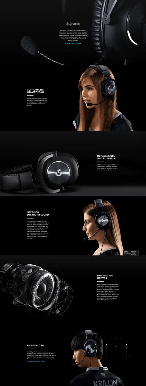 Logitech G Pro X Wired Gaming Headset With Blue Voice