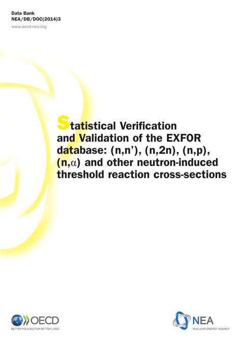 Pdf Statistical Verification And Validation Of The Exfor Databasen