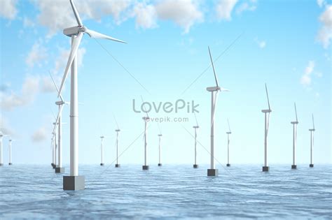 지상 풍력 발전 장면 배경 사진 및 창의적인 일러스트 무료 다운로드 Lovepik