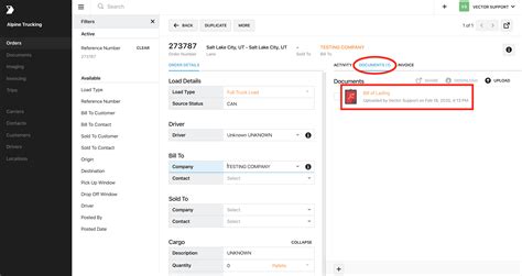 Locate An Orders Associated Documents Vector