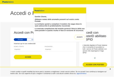 Ci Risulta Una Anomalia Sul Suo Conto Truffa Poste Italiane