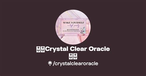 🔮💫crystal Clear Oracle💫🔮 Instagram Facebook Linktree