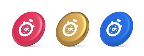 Premium Vector Stopwatch Button Timer Speed Time Counting Application Panel Interface 3d