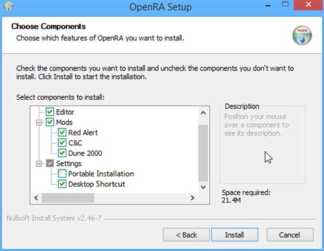 Enlarge The Components Frame Of The Windows Installer · Issue 4052 · Openraopenra · Github