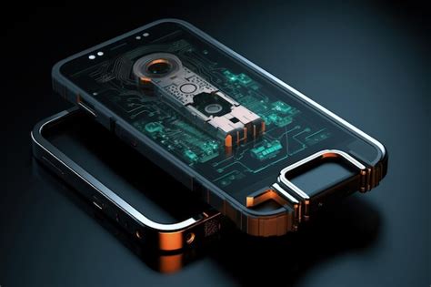 Premium Ai Image Secure Digital Lock On A Smartphone Generative Ai