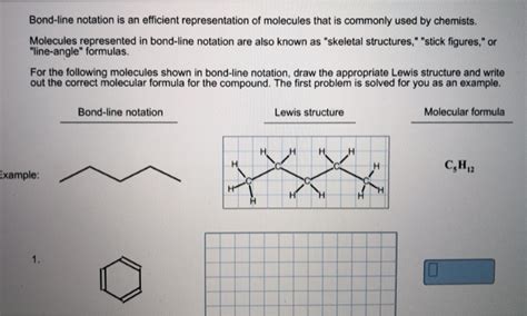 Solved Bond Line Notation Is An Efficient Representation Of