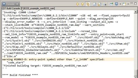 warning code does not show c2000 microcontrollers forum c2000™︎ microcontrollers ti e2e