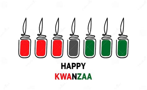 Happy Kwanzaa African Culture Appreciation One Line Art With Seven