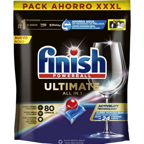 Препарат на капсули за съдомиялна Finish Ultimate Всичко в 1 80