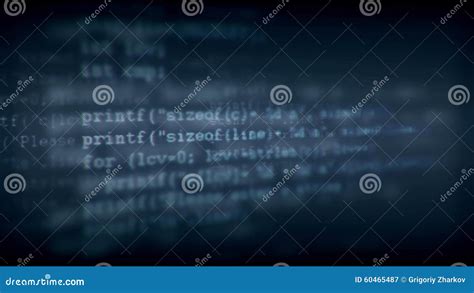 Programming Code Running Down A Computer Screen Terminal Stock Video