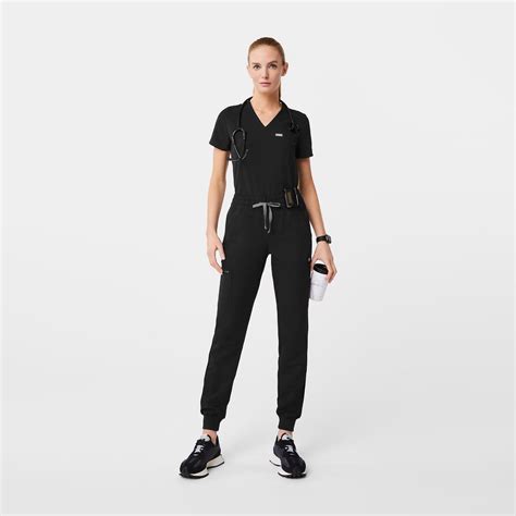 Womens Uman Relaxed Jogger Scrub Pants Black · Figs
