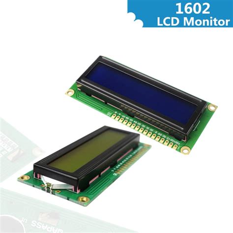 1602 16x2 โมดูลตัวละครจอแสดงผล Lcd Hd44780 Controller สีฟ้า สีเขียว