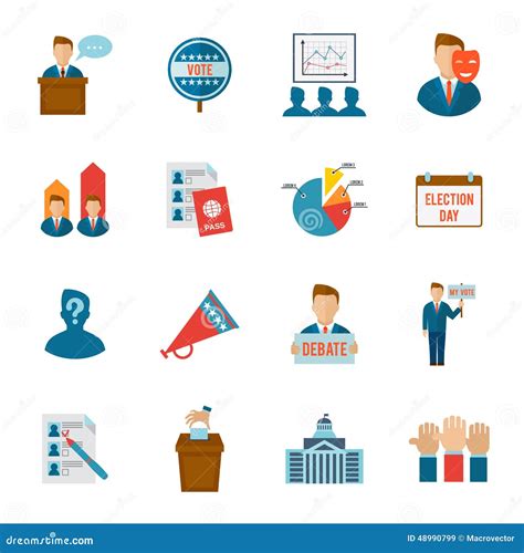 Election Icon Flat Stock Vector Illustration Of Debate 48990799
