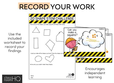 2d Shape Stem Challenge Cards