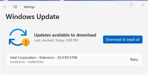 Solved Re Intel Driver Installation Error Code 0x80070103 Intel
