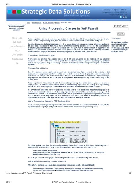 Processing Class Pdf Payroll Valuation Finance